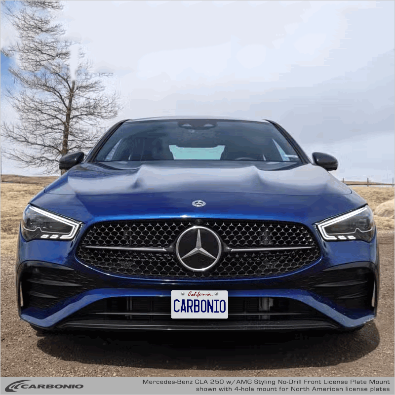 Mercedes-Benz CLA (2020-2026) No-Drill Front License Plate Mount – Carbonio