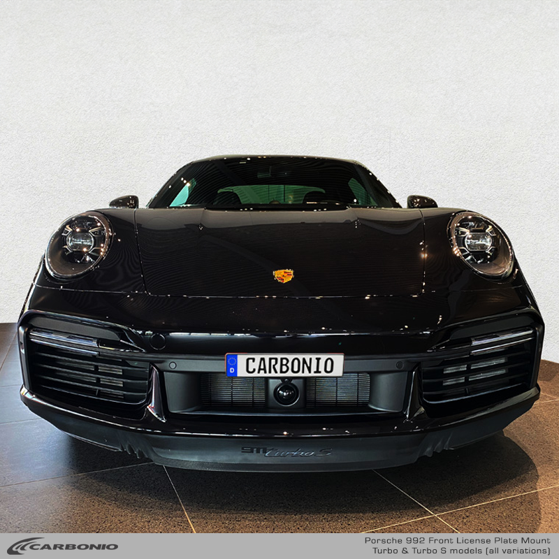 Porsche 911 (992 body 2020+) No Drill Front License Plate Mount – Carbonio
