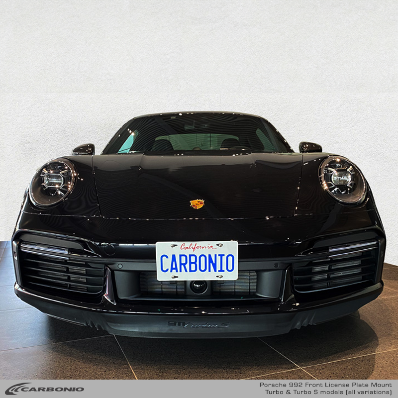 Porsche 911 (992 body 2020+) No Drill Front License Plate Mount – Carbonio