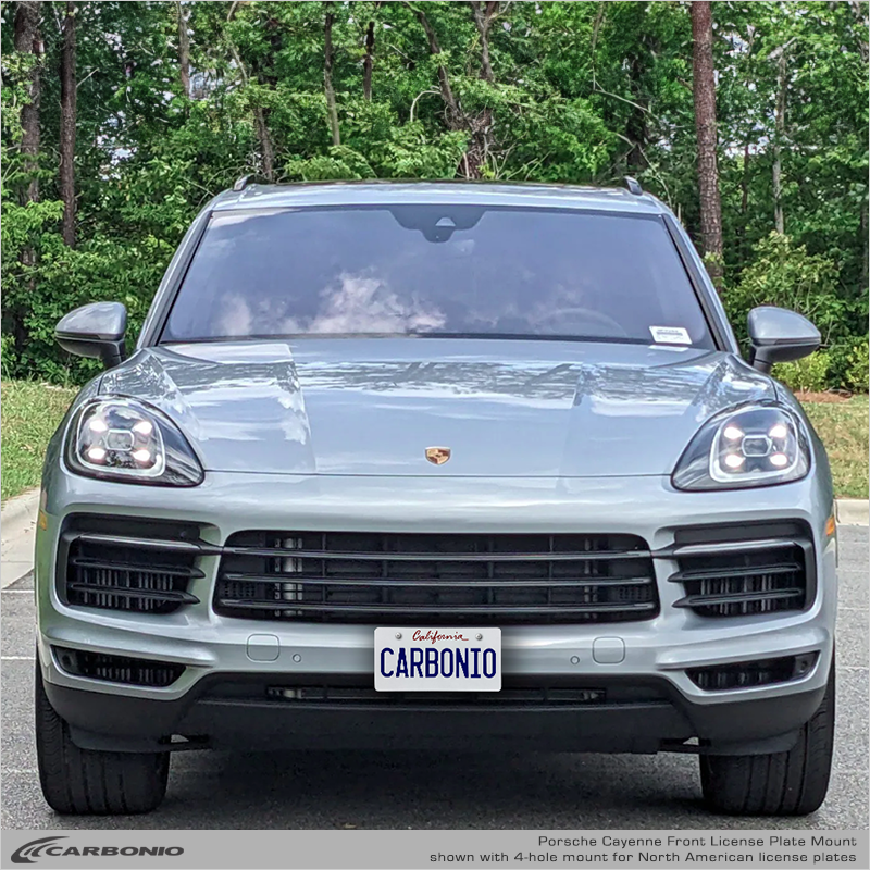 Porsche Cayenne No-Drill Front License Plate Mount – Carbonio