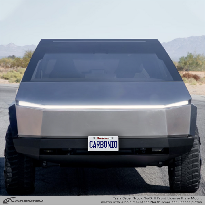 Tesla Cybertruck No-Drill Front License Plate Mount – Carbonio