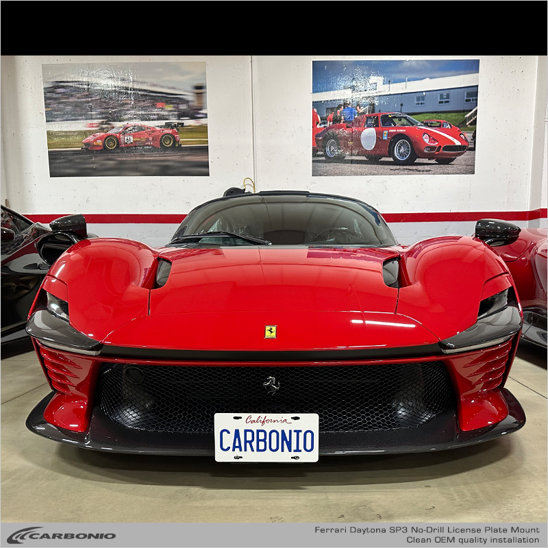 Ferrari Daytona SP3 (2024-2026) No Drill License Plate Mount – Carbonio