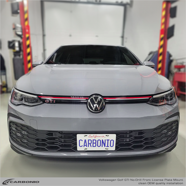 VW Golf GTI (2022-2024) No-Drill Front License Plate Mount – Carbonio