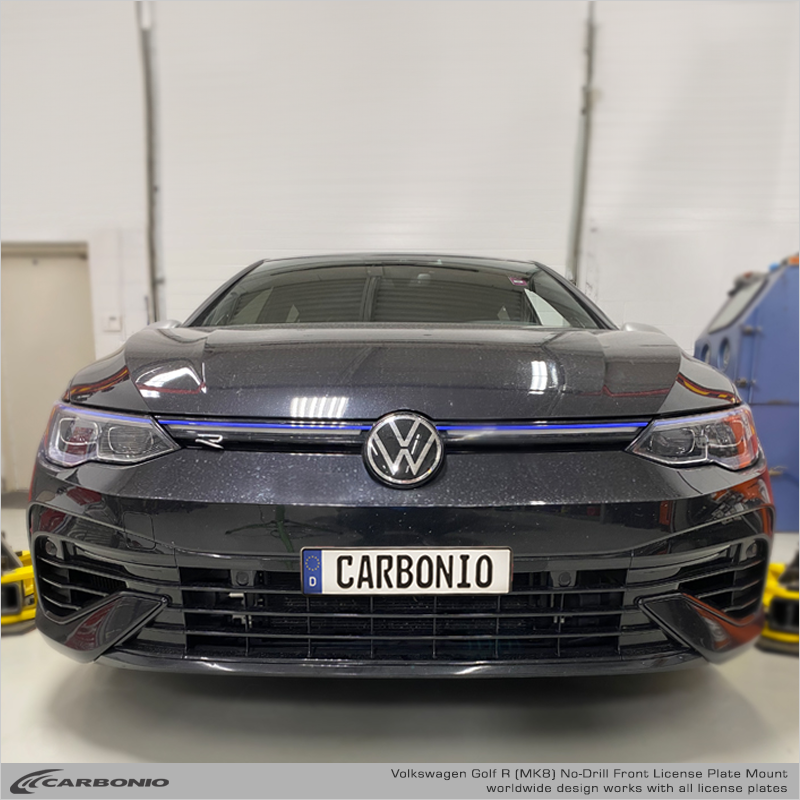 VW Golf R Front License Plate Mount (MK8) 2022-2025 – Carbonio