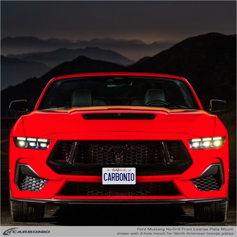 Ford Mustang (2024-2026) No Drill License Plate Mount – Carbonio