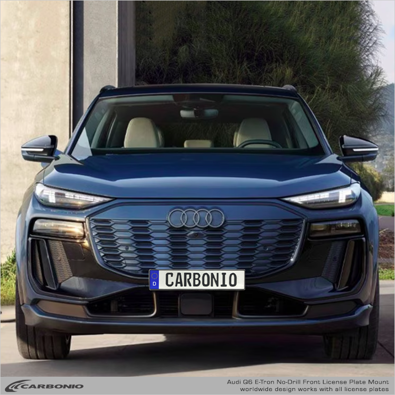 Audi Q6 E-Tron (2025-2026) No-Drill License Plate Mount – Carbonio