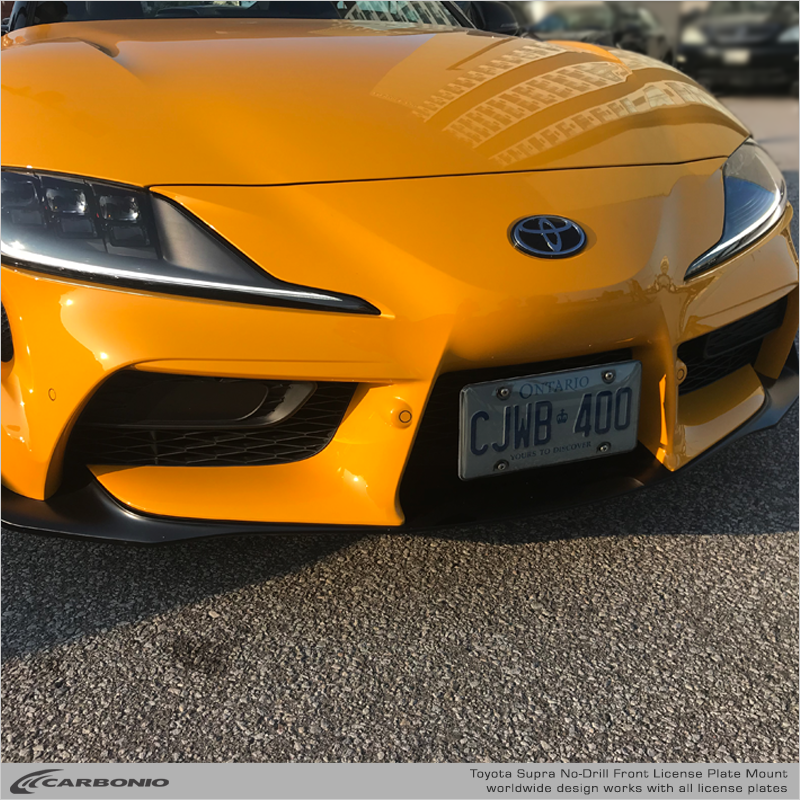 Toyota Supra No-Drill Front License Plate Mount – Carbonio