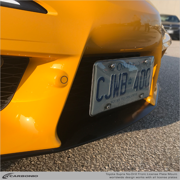 Toyota Supra No-Drill Front License Plate Mount – Carbonio