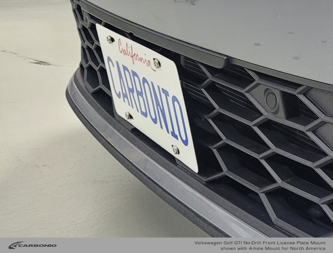 VW Golf GTI (2022-2024) No-Drill Front License Plate Mount – Carbonio